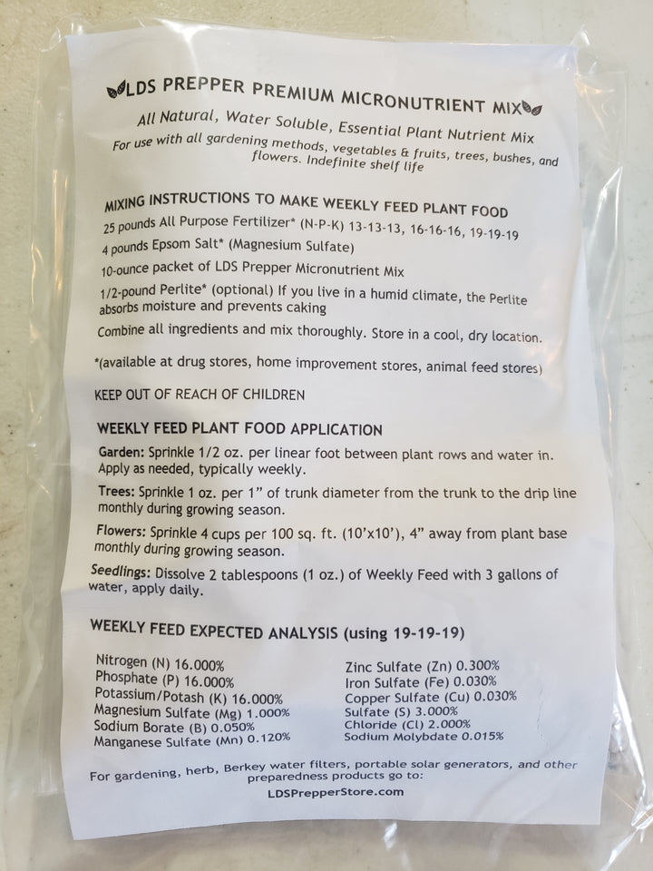 MIttleider Gardening & Micro-Nutrients – LDS Prepper Store